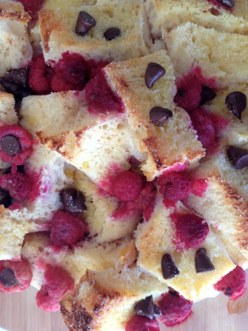Chocolate raspberry bread & butter pudding | the hungry mum