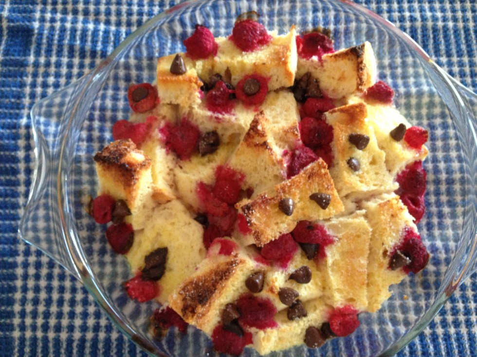 Chocolate raspberry bread & butter pudding | the hungry mum