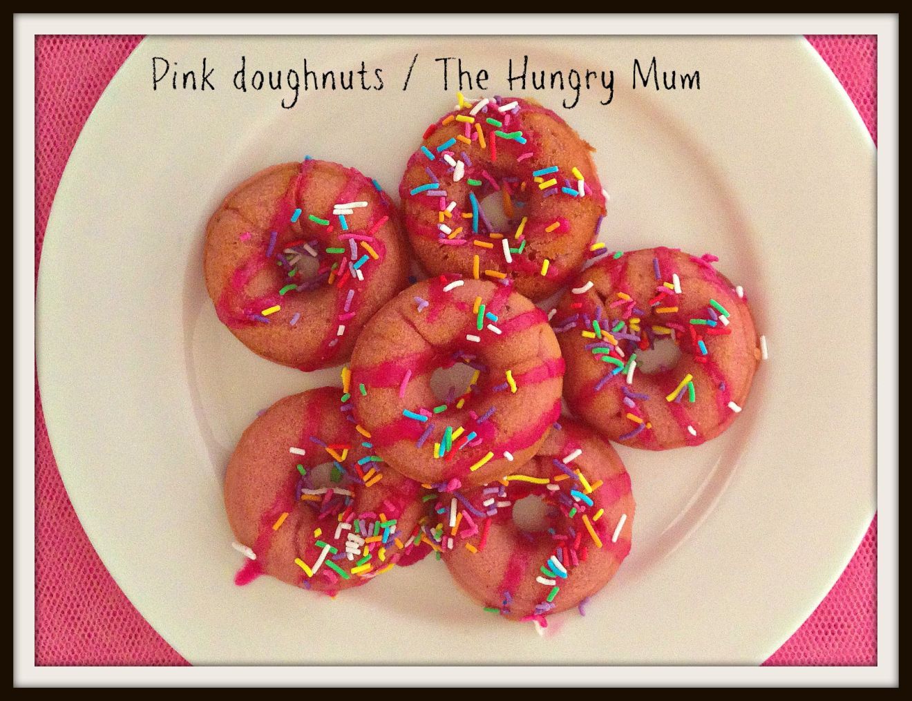 Pink baked doughnuts | the hungry mum