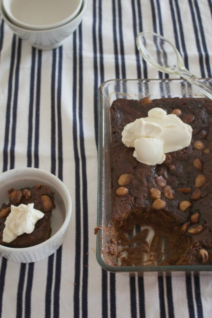 Chocolate macadamia self-saucing pudding | the hungry mum